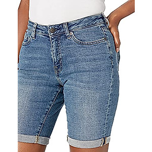 Amazon Essentials Women's 9" Denim Bermuda Shorts, Medium Wash, 16