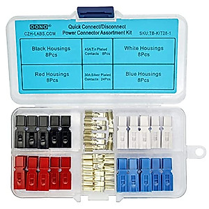 32PCS 4 Colors 30/45A Quick Connect Disconnect Power Connector Assortment Kit