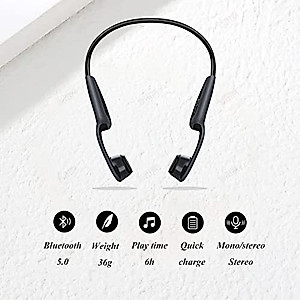 Z8 Wireless Bone Conduction Headset Bluetooth V5.0-vidonn F1 Sports Open Headset With Microphone Ip55 Waterproof And Sweatproof, Suitable For Running Exercise,Hiking,Cycling,Talking