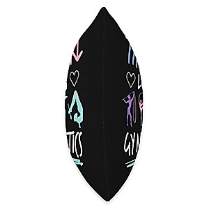 Gymnastics Gymnast Designs Girl Loves Gymnastics Throw Pillow, 16x16, Multicolor