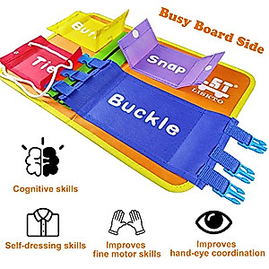 LST LISKTO Preschool Early Educational Toy Dress Learning Boards & STEM Educational Learning Toy Busy Board Dress Learning Toys