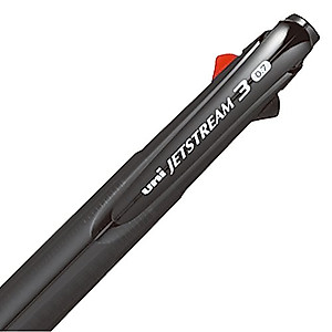 uni Ballpoint Pen Jetstream 3 Color Red, Blue Ink 0.7mm, Transparent Black (SXE340007T.24)
