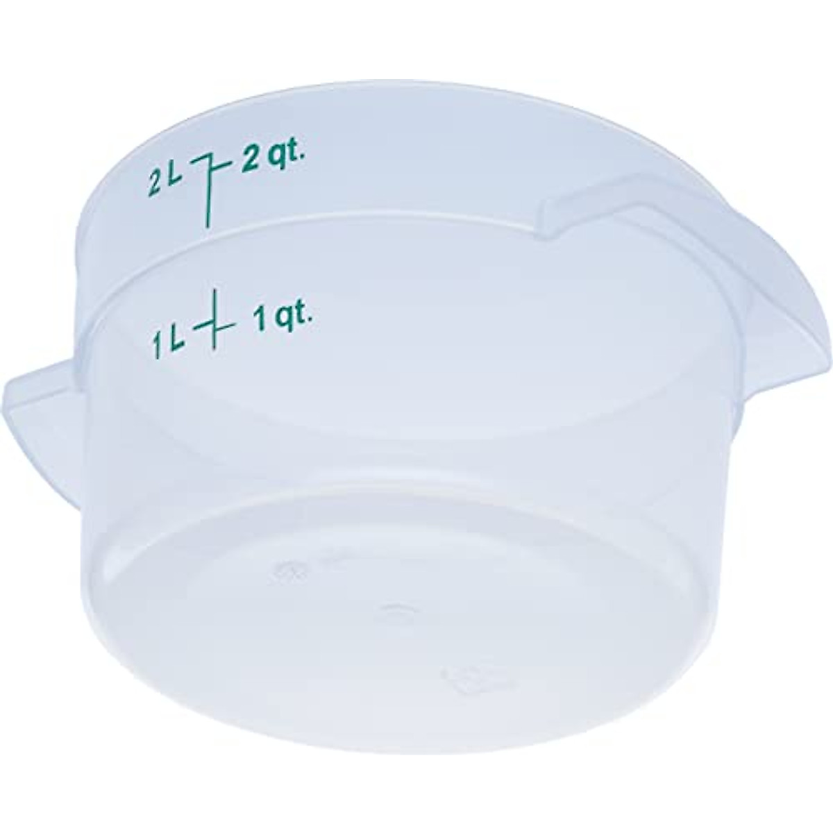 Carlisle FoodService Products StorPlus Plastic Round Food Storage Container, 2 Quart, Clear, (Pack of 12)