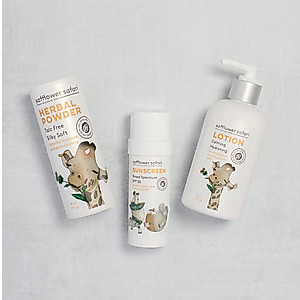 Herbal Baby Powder - All-Natural,Talc-Free Organic Arrowroot, Hypoallergenic, Vegan Made in USA by Safflower Safari