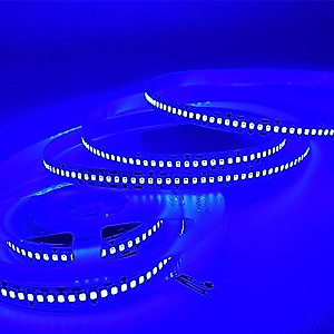 SUYOOULIN LED Strip Lights, SMD 2835 LED Strip, DC12V 1200LEDs 16.4Ft 26000LM High Density LED Light Strips Non-Waterproof, 3 Times Brightness Than SMD3528 LED Strip, Blue