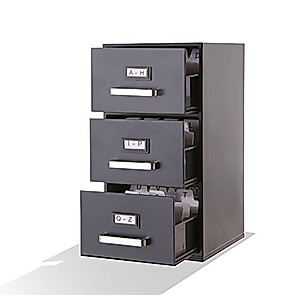 Mini File Cabinet Business Card Holder 3-Drawer