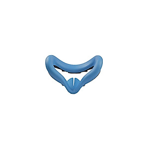 VR Silicone Face Cover for Oculus Quest 2 Accessories Soft Silicone Sweat-Proof Helmet Eye Cover VR Headset Accessories (Blue)