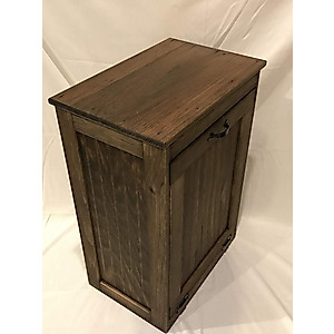 Dicks Wood Creations Wooden Tilt-Out Trash Bin Solid Top