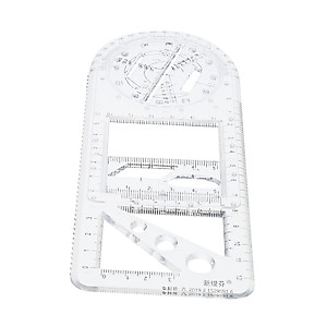 Ciieeo Multi-Functional Ruler Set for Boys and Girls Scale Ruler Geometric Drawing Template for School Education