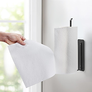 Magnetic Paper Towel Holder,Towel Bar for Refrigerator Grills Griddles RVs Tailgates, Carbon Steel with Rust-Resistant Finish,12”(L) x 3”(H),Fit Most US Paper Roll