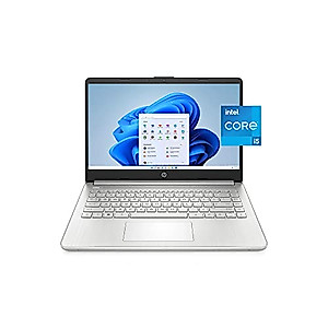 HP Laptop 14 Business Computer 14" HD Micro-Edge BrightView 11th Generation Intel Quad-core i5-1135G7 (Beats i7-1065G7) 32GB RAM 1TB SSD Iris Xe Graphic USB-C Win11 Silver + HDMI Cable
