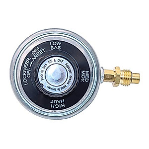 METER STAR LPG 1 lb Adjustable Propane Gas Regulator Knob Pressure Relief Valve M12x1 Nozzle 0.7 mm