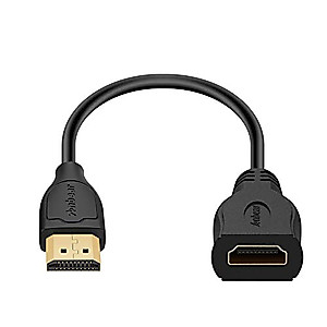 4K HDMI Extension Cable 1FT (2 Pack),Anbear High Speed 4K@60HZ HDMI Extender (Male to Female) Compatible for Xbox One S 360, PS5, PS4, Roku TV Stick, Blu Ray Player
