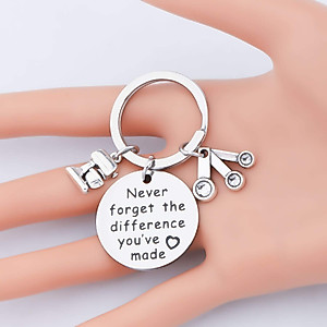 MYOSPARK Baker Keychain Baker Chef Gift Never Forget The Difference You've Made Gift for Baker Chef Pastry Maker (difference baking keychain)