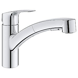 GROHE 30306001 Eurosmart Dual Spray Pull-Out Kitchen Faucet, Chrome