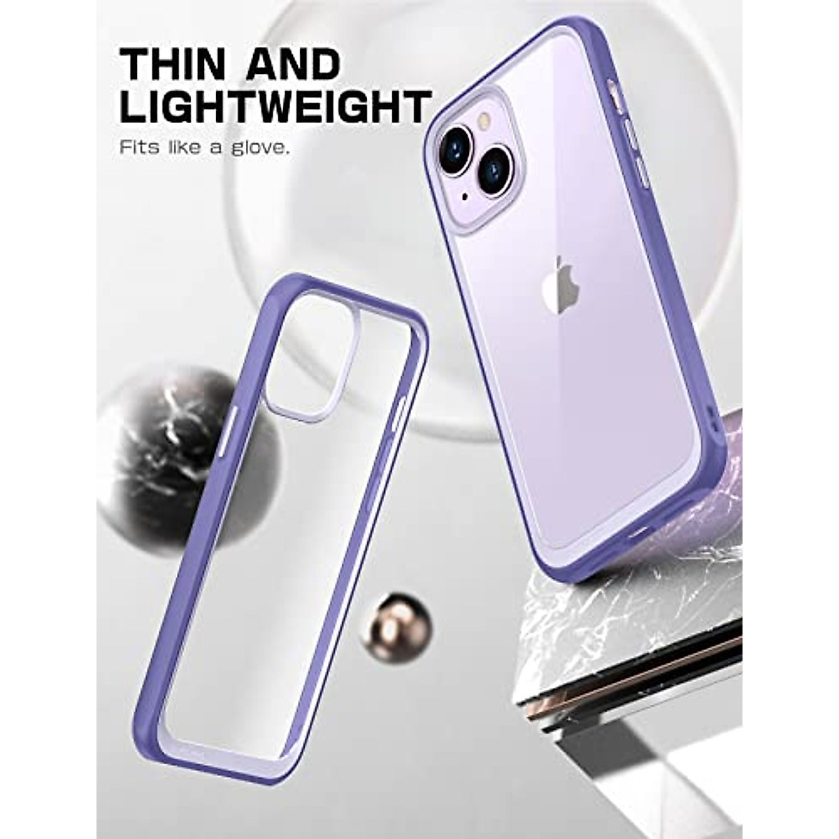 SUPCASE Unicorn Beetle Style Series Case for iPhone 14 / iPhone 13 6.1 Inch, Premium Hybrid Protective Slim Clear Case (Mauve)