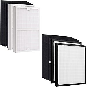 Replacement Set for IAP-10-280 Idylis Air Purifiers, Includes Compatible with Idylis Type C (2 HEPA + 4 Carbon Filters) and Type D (2 HEPA + 4 Carbon Filters)