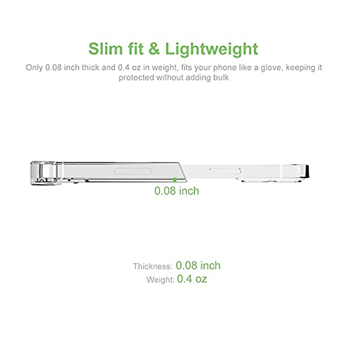 Wuwedo for iPhone 13 Mini Clear Card Case, Protective Shockproof TPU Thin Slim Wallet Case with Card Holder Compatible with Magsafe