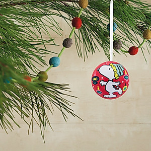 Hallmark Peanuts Tin Ball Christmas Ornaments, Set of 12