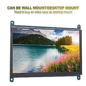Zopsc 7 Inch LCD Display Screen Ultra HD Capacitive with 1024x600 Resolution for Raspberry Support for Raspbian/Ubuntu/Kodi/IOT