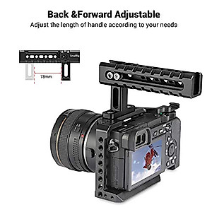 SmallRig Top Handle Grip with Locating Point for Arri, Adjustable Camera Handle with Mounting Points, Shoe Mount for Video Camera Cages, LED Lights Microphones- 1984