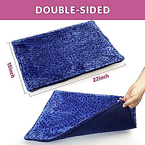 MARUNDA Self-Warming Cat Bed,Super Soft Dog Bed Crate Bed Blanket, Self Heating Cat Pad, Thermal Cat and Dog Warming Bed Mat. (Self-Warming, S - 22" * 15")