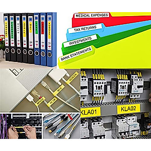 NEOUZA Compatible with Brother P-Touch TZ TZe 131 231 431 531 631731 Tape Label 12mm(0.47 Inch) x 8m (26.2ft) (Set of 6 Color Packs Black Print on Clear White Red Blue Yellow Green)