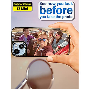 VIROMO Mirror Case for iPhone 13 Mini (ONLY) with Screen Protectors [2 Pack], Shockproof Soft Corners, Bye Bye Pocket Mirror, Cute Slim case for Girls, Womens