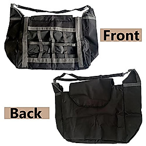 Slow Feeder Hay Bag - Hay Storage Net for Horse Donkey Goat, Adjustable, Super Tough to Reduces Waste (2 PCS)