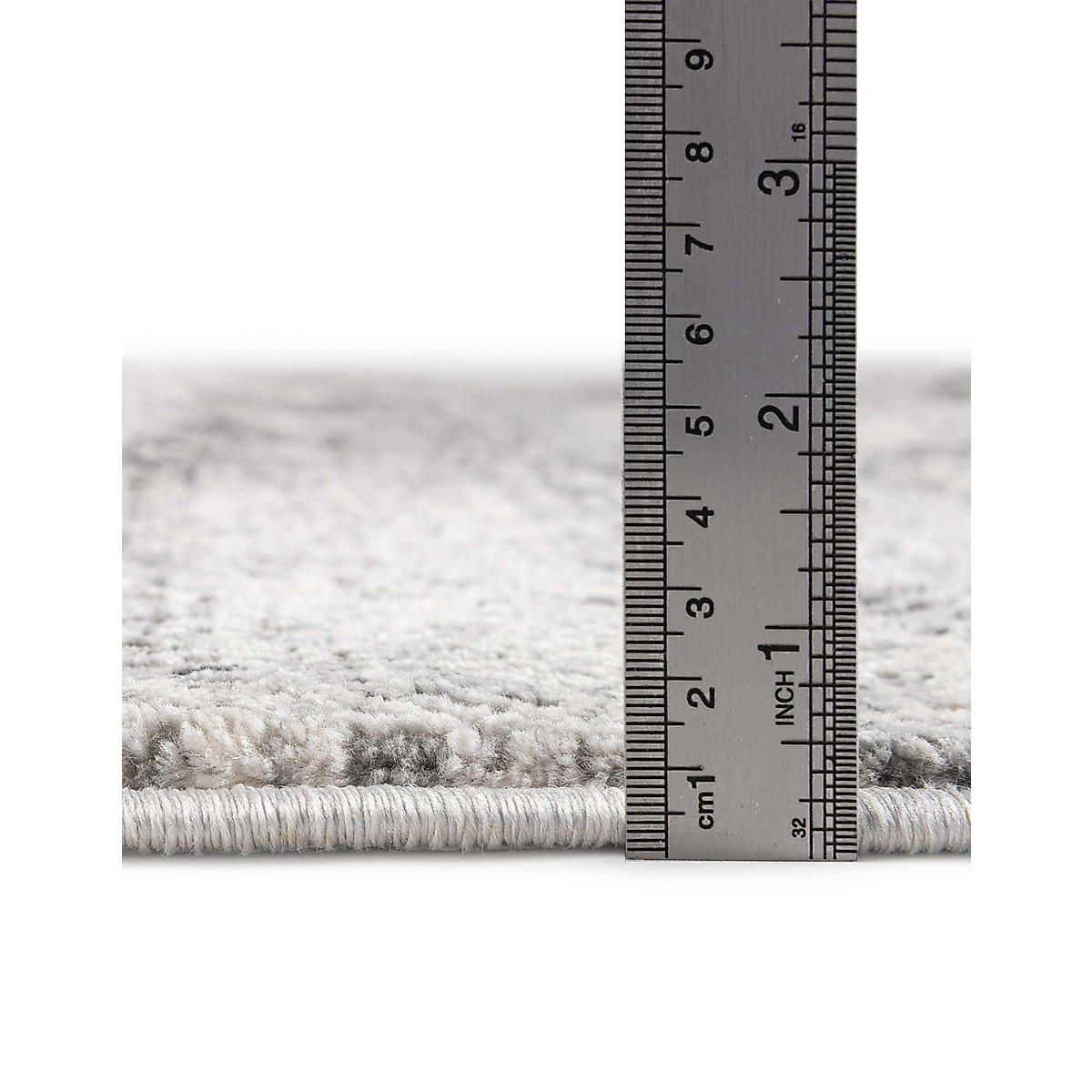 Unique Loom Finsbury Collection Area Rug - Sarah (9' x 12' Rectangle, Gray/ Ivory)