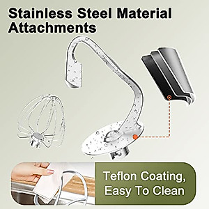 Vospeed Stand Mixer, 660W 6-Speed Tilt-Head Kitchen Mixer with 8.5QT Stainless Steel Mixing Bowl, Beater, Dough Hook, Whisk, Household Use - Black