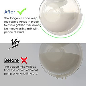 Magicfour Flange Lock Compatible with Momcozy Wearable Breast Pump 2 Pack Leak Latch for Mom Cozy Hands Free Breast Pump Accessories for Momcozy Breast Pump S12/S12 Pro/S9/S9 Pro, Prevent Leaking Milk
