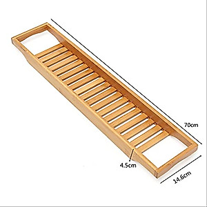 Abilen Bathroom Wooden Bathtub Tray Bath Shelf for Bath Caddy Wine Holder Tub Tray Over Bathtub Rack Support Storage Accessories