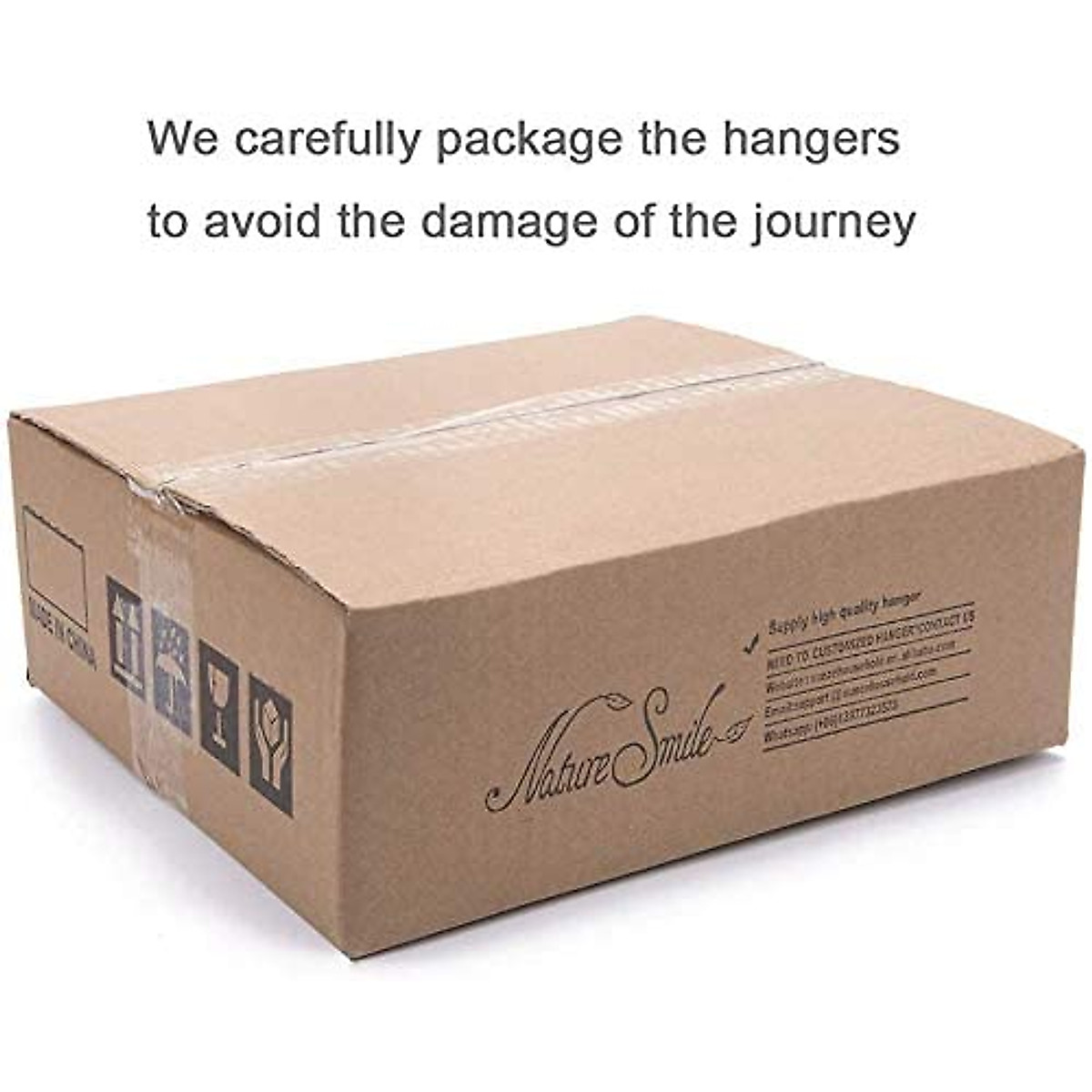 Nature Smile 11.8'' Kids Baby Toddler Children Solid Wooden Pants Hangers,Wood Skirts Hangers,Trousers Bottom Hangers with 2-Adjustable Clips Anti-Rust Hook Pack of 10 (White)