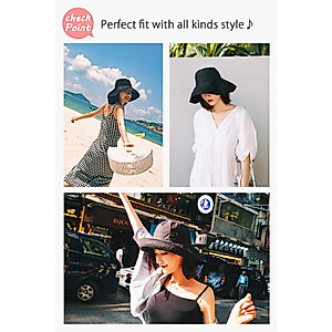 DRIONO Wide Brim Bucket Hat - UPF50+ Protection Travel Beach Sun Hat with Semi-Rigid Adjustable Foldable Brim (Wheat)