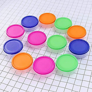 DOITOOL 24Pack Freezer Containers for Food Storage, 150ml Reusable Plastic Food Storage Containers with Lids, Bento Box Meal Prep Containers, Microwaveable and Dishwasher Safe (Random Color)