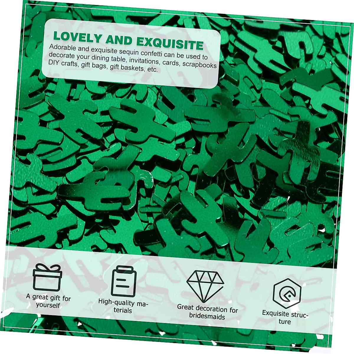 JOINPAYA 1 Pack cactus confetti star decor mexican decor plastic balloons pvc table scatter sprinkles Tropical party table Confetti Festival Sequins Party Decorative Confetti Party Confetti