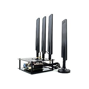 Coolwell Waveshare SIM8202G-M2 5G HAT with Antennas, Support 5G/4G/3G Snapdragon X55 Onboard, Multi Mode Multi Band, for Regions with 5G Sub-6G Signal Coverage