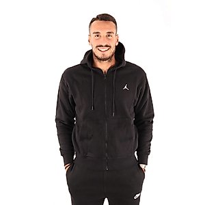Jordan Men's Black Essential Fleece Full-Zip Hoodie (DQ7350 010) - L