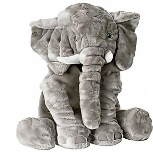 GRIFIL ZERO Big Elephant Stuffed Animal Plush Toy 25 Inches Cute XXL Size Grey Elephant Toy (Grayy)