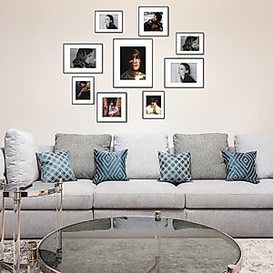 Golden State Art - 16x20 Aluminum Picture Frame - with Mat for 11x14 Photo or Without Mat for 16 x 20 Poster - Real Glass Cover - Simple and Elegant Decor for Wall Mounting - 1 Pack - Black