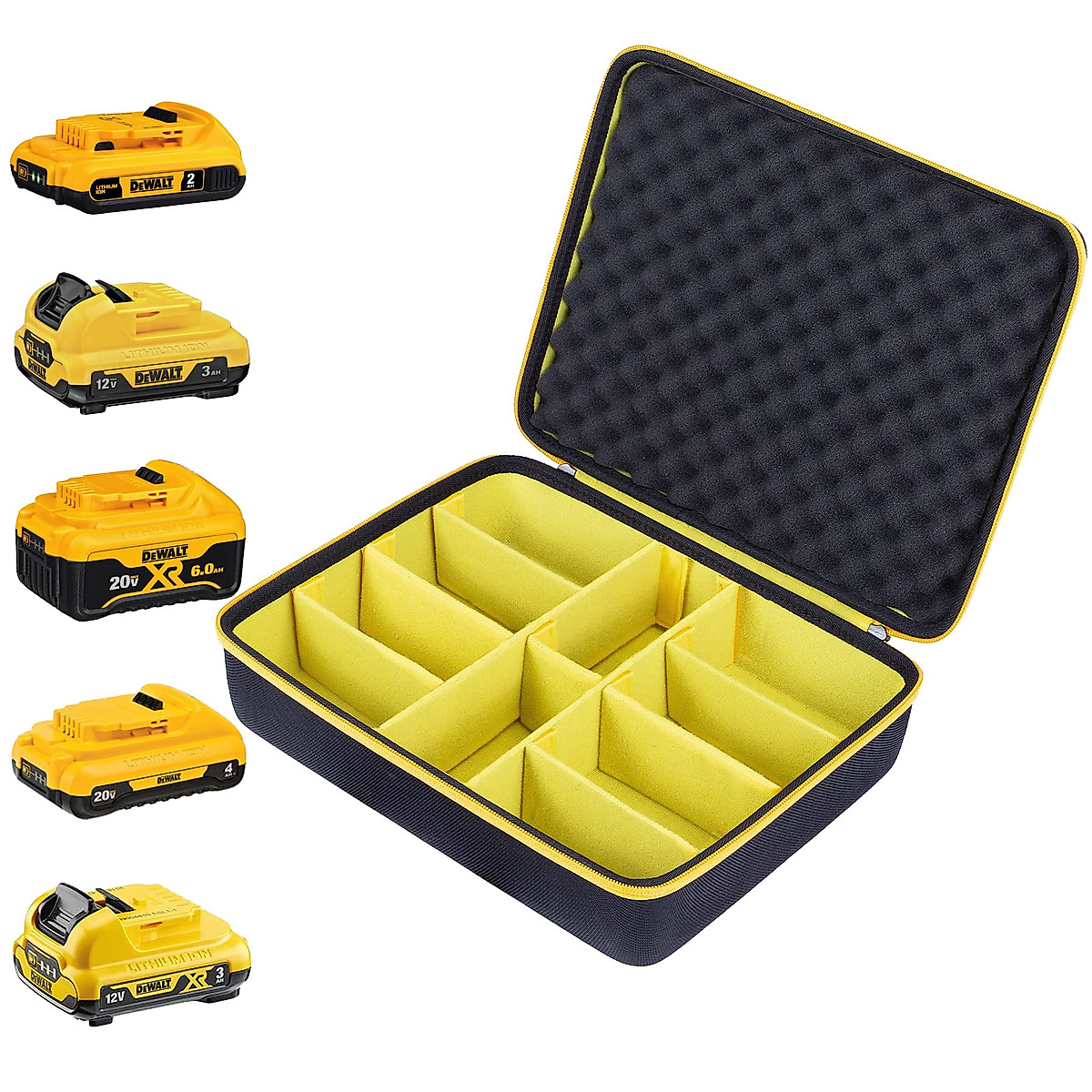 Hard Case for Dewalt 20v/60v Max XR Battery and Charger + DEWALT 20V MAX Angle Grinder Tool