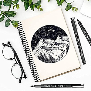 Vanstek 16 Pack Hand Lettering Pens, Calligraphy Pens Markers, Black Ink for Beginners Writing, Lettering, Bullet Dotted Journaling, Art Drawing, Signature, Illustrations and Office School Supplies