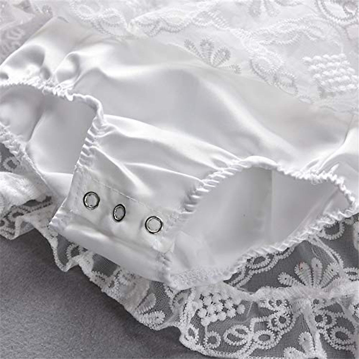 Baby Girl Lace Dress, Princess Dress Tulle White Party Wedding Summer Dress Clothes (White, 0-3Months)