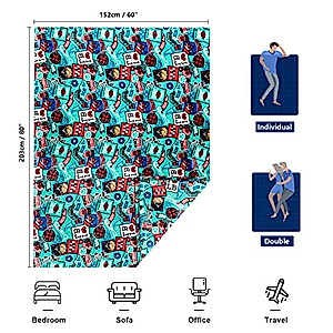 ZonLi Kids Blanket Flannel Fleece Throw Blanket Twin Size 60" x 80" Cat Noir Miraculous Ladybug Bluey Blankets for Boys Soft Fuzzy Plush Blanket Cozy for Travel Bed Saint Patrick Spring