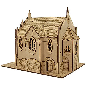 Temple Church D&D Wooden Laser Cut Buildings Fantasy Terrain 25mm 32mm 28mm Miniatures for Dungeons and Dragons, Pathfinder & Other Tabletop RPG