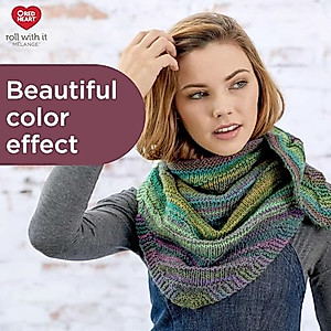 Red Heart Roll with It Melange Yarn, 1 Pack, Curtain Call