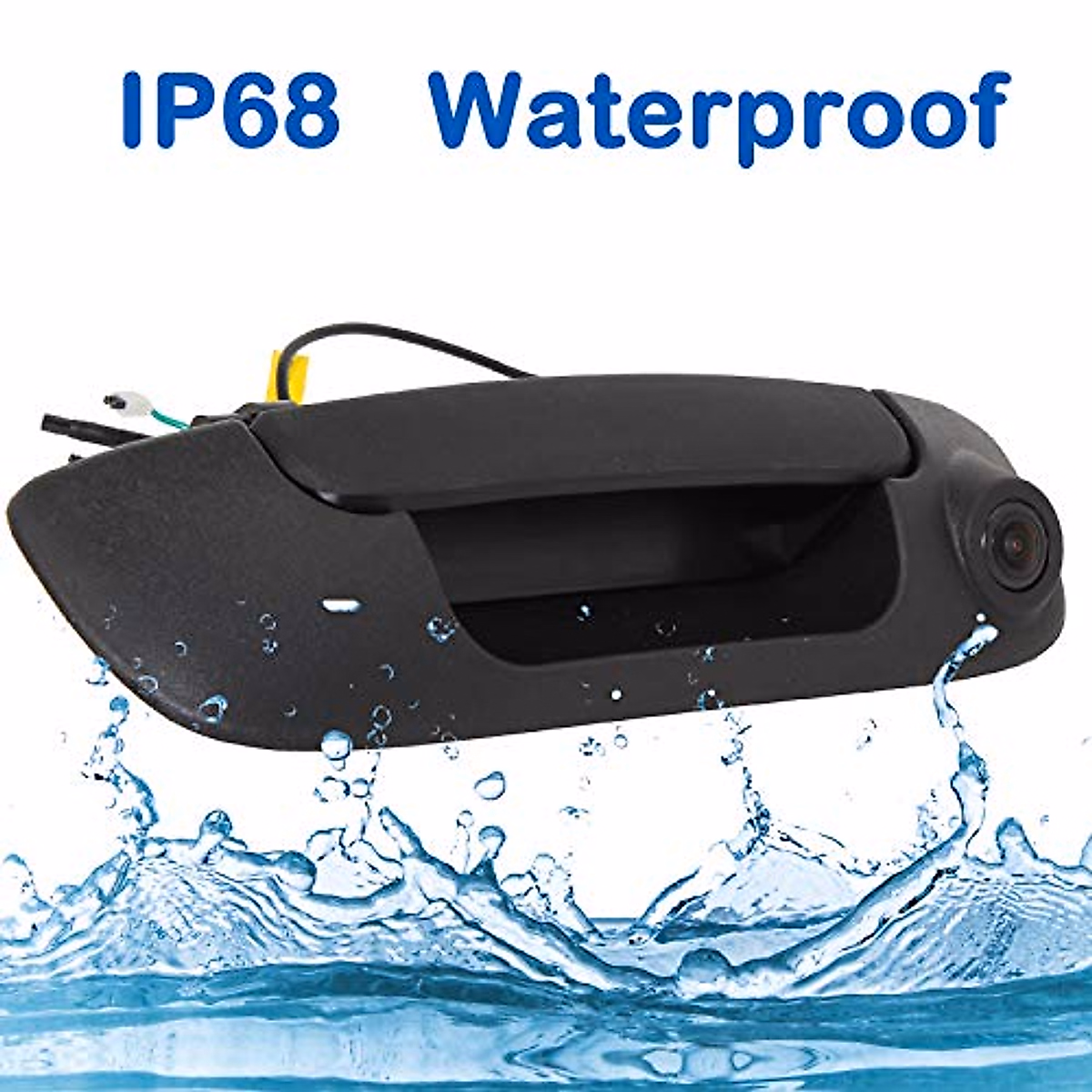 RED WOLF for 2002-2008 Dodge Ram 1500/2500/3500 HD Tailgate Handle W/ Backup Camera Rear View Parking Camera Parking Line Dodge Ram Reverse Camera Black