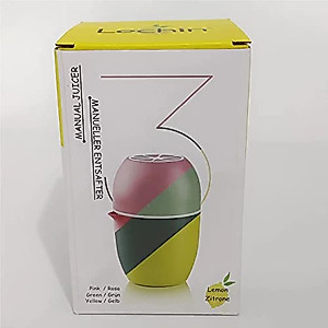 Lechin Hand Juicer - Citrus Juicer with Lemon Shape - Hand Lemon Juicer with Two Press Options for Different Fruits (Yellow)