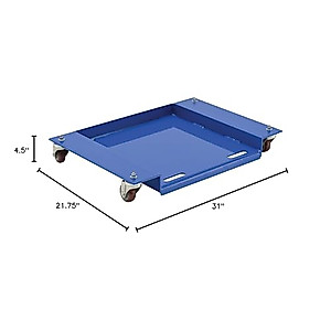 Vestil LFH-55 Low Profile Floor Hugger Dolly, 840 lbs Capacity, 22" Length x 31" Width x 4-7/16" Height